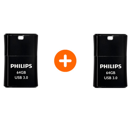 Philips Pico Usb 3.0 64GB Duo Pack - Coolblue - Voor 23.59u, morgen in huis