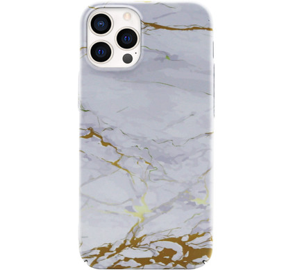 BlueBuilt Grey Marble Hard Case Apple iPhone 12 Pro Max Back Cover ...