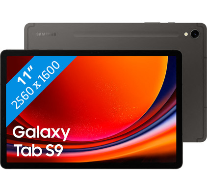 Samsung Galaxy Tab S9 11 inch 128 GB Wifi Zwart - Tablets - Coolblue