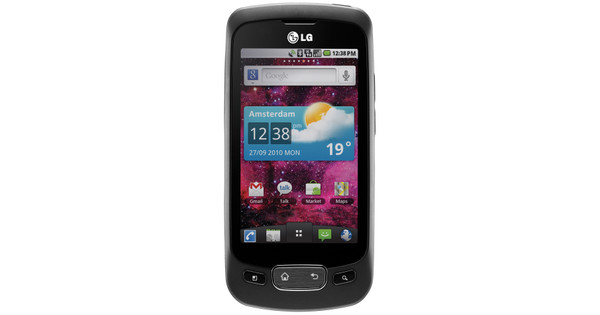 LG P500 Optimus One Black Chrome - Coolblue - Voor 23.59u, morgen in huis