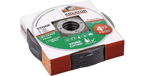 Kreator Slijpschijf Steen 115 mm 6 stuks - Coolblue - Voor 23.59u ...