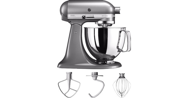 KitchenAid Artisan Mixer 5KSM125 Contourzilver - Coolblue - Voor 23.59u ...