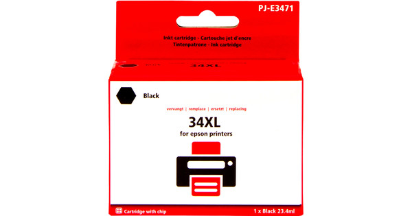Pixeljet 34XL Cartridge Black - Coolblue - Before 23:59, delivered tomorrow