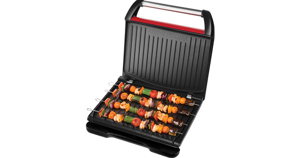 George Foreman Steel Grill Entertaining - Coolblue - Voor 23.59u ...
