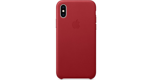 Apple iPhone Xs Max Leather Back Cover RED - Coolblue - Voor 23.59u ...