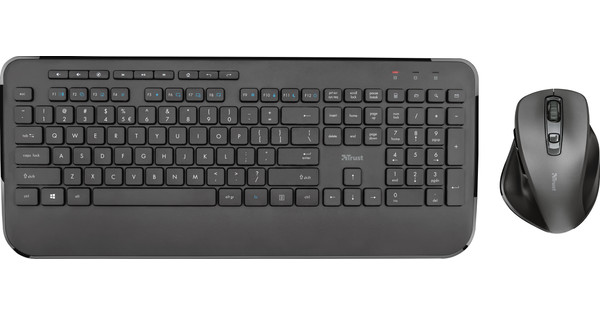 Trust Mezza Draadloos Toetsenbord en Draadloze Muis Zwart - Coolblue - Voor 23.59u, morgen in huis