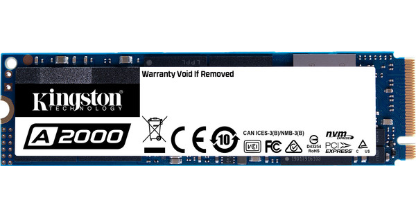 Kingston A2000 M.2 NVMe SSD 500GB - Coolblue - Voor 23.59u, morgen in huis