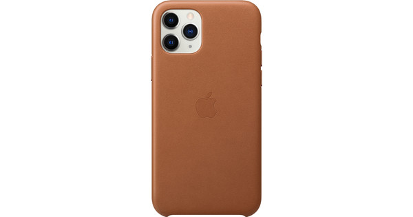 Apple iPhone 11 Pro Max Leather Back Cover Zadelbruin - Coolblue - Voor ...