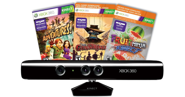 Kinect Xbox 360 + Adventures + Gunstringer + Fruit Ninja - Coolblue ...