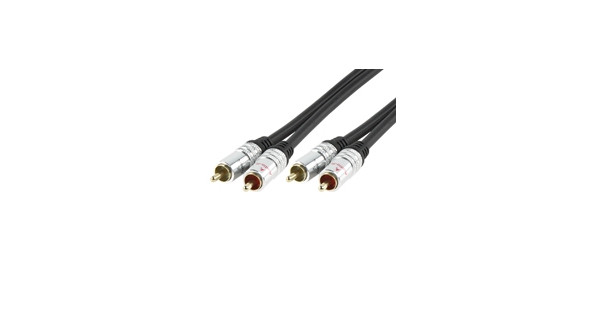 HQ 2 x tulp naar 2 x tulp audiokabel 0,75 m - Coolblue - Voor 23.59u ...