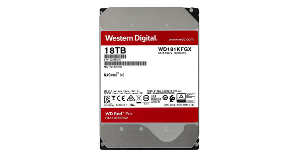 WD Red Pro WD181KFGX 18TB - Coolblue - Voor 23.59u, morgen in huis