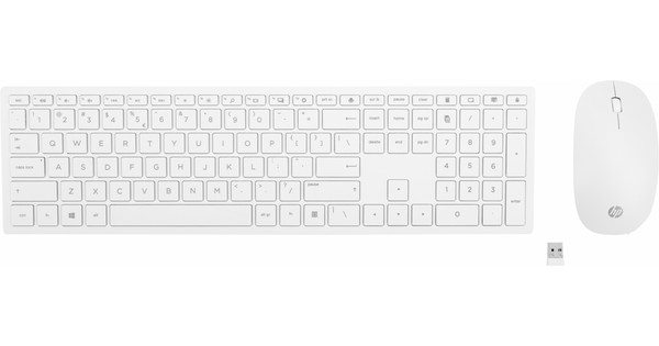 HP Pavilion Draadloos Toetsenbord en Muis 800 Wit QWERTY - Coolblue - Voor 23.59u, morgen in huis