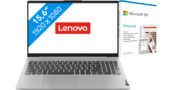 Lenovo IdeaPad 5 15ARE05 81YQ005PMH + Microsoft 365 Personal NL Abonnement 1 jaar - Coolblue ...