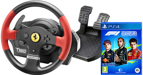 Thrustmaster T150 Ferrari Edition + F1 2021 PS4 - Coolblue - Voor 23 ...