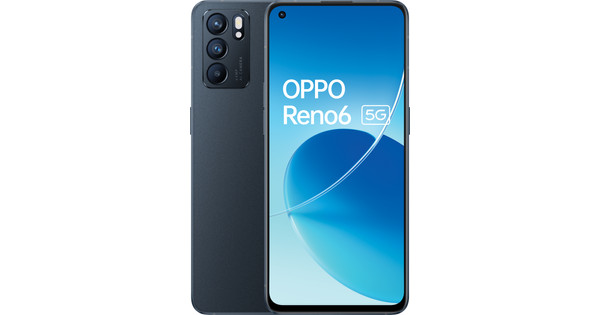 OPPO Reno6 128GB Zwart 5G - Coolblue - Voor 23.59u, morgen in huis