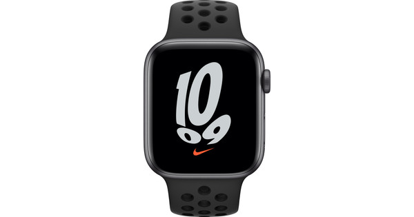 Apple Watch Nike SE 44mm Space Gray Aluminium Zwarte Sportband ...
