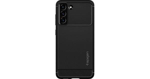 Spigen Rugged Armor Samsung Galaxy S21 FE Back Cover Zwart - Coolblue - Voor 23.59u, morgen in huis