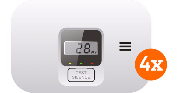 ELRO Blue Line Koolmonoxidemelder (10 jaar) 4-pack - Coolblue - Voor 23 ...