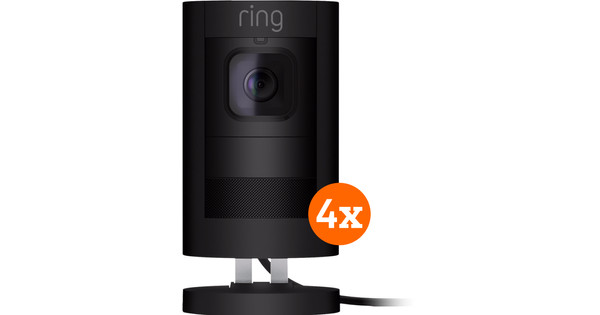 Ring Stick Up Cam Elite Zwart 4-pack - Coolblue - Voor 23.59u, morgen ...