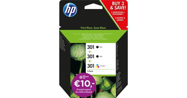 HP 301 Cartridges Combo Pack - Coolblue - Voor 23.59u, morgen in huis