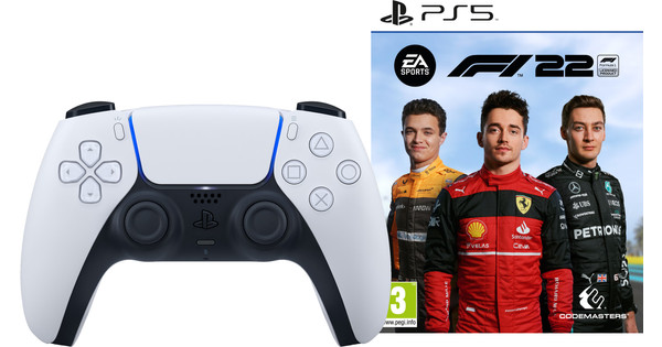 F1 22 PS5 + Sony PlayStation 5 DualSense Wit - Coolblue - Voor 23.59u ...