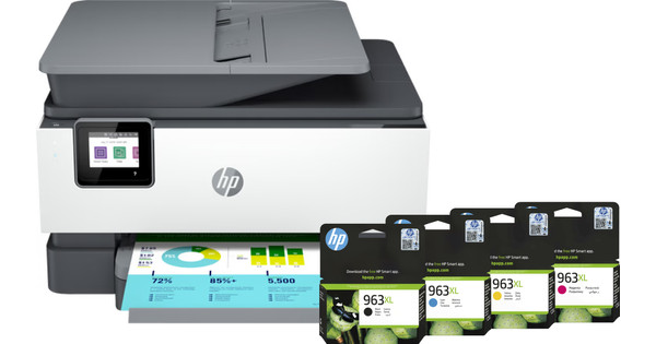 HP OfficeJet Pro 9014e + 1 set extra inkt - Printers - Coolblue