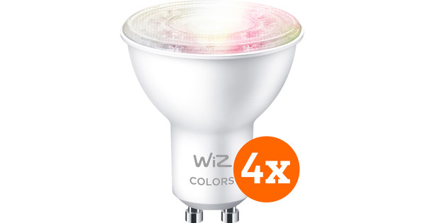 WiZ Smart Spot 4-pack - Gekleurd en Wit Licht - GU10 - Smart lampen ...