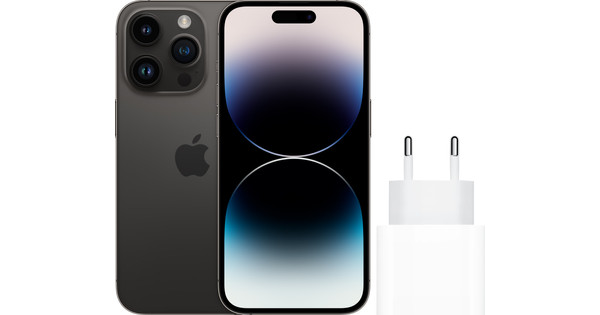 Apple iPhone 14 Pro 256GB Space Black + Apple USB-C Charger 20W ...