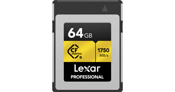 Lexar CFexpress PRO Type B Gold series 64GB 1750MB/s - Coolblue - Voor ...