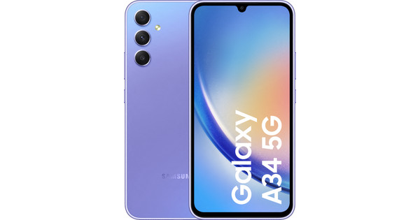 Samsung Galaxy A34 128GB Paars 5G - Mobiele telefoons - Coolblue