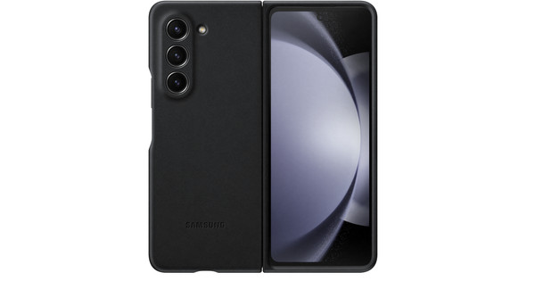 Samsung Galaxy Z Fold 5 Back Cover Leer Zwart - Coolblue - Voor 23.59u ...