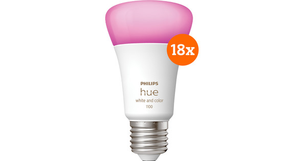 Philips Hue White and Color E27 1100lm 18-pack - Coolblue - Voor 23.59u ...
