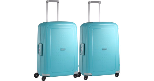 Samsonite S'Cure Spinner 69cm Aqua Blue Duo Kofferset - Coolblue - Voor ...