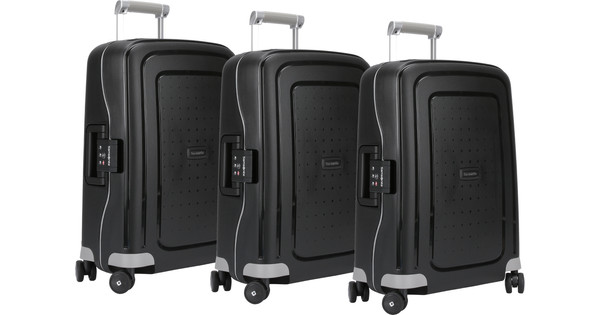 Samsonite S'Cure Spinner 55cm Black Triple Kofferset - Coolblue - Voor ...
