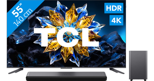 TCL QLED 55C61B Pro (2024) + soundbar - Coolblue - Before 23:59 ...