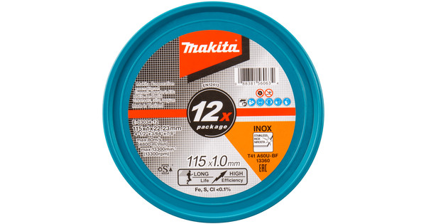 Makita Doorslijpschijf RVS 115 millimeter 12 stuks - Coolblue - Voor 23 ...
