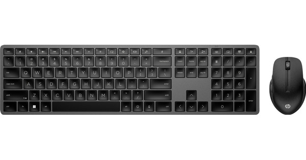 HP 975 Dual-Mode Draadloos Toetsenbord Zwart QWERTY + HP 430 Multi-Device Draadloze Muis ...