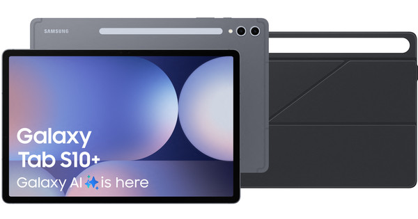 Samsung Galaxy Tab S10 Plus 12,4 inch 512GB Wifi Grijs + Samsung Book Case Zwart - Coolblue ...