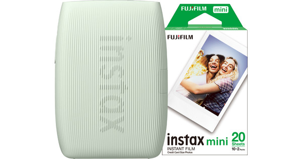 Instax Mini Link 3 Sage Green + Fujifilm Instax Mini Colorfilm Glossy ...