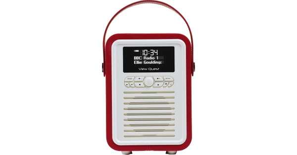 View Quest Retro Mini DAB+ Bluetooth Rood - Coolblue - Voor 23.59u ...