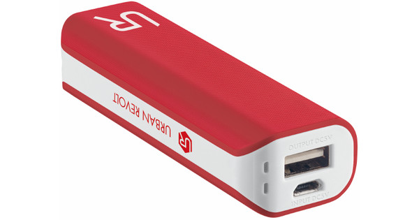 Urban Revolt Powerbank 2200 mAh Wit/Rood - Coolblue - Voor 23.59u ...