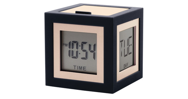 Lexon Cubissimo Zwart/Goud - Coolblue - alles voor een glimlach