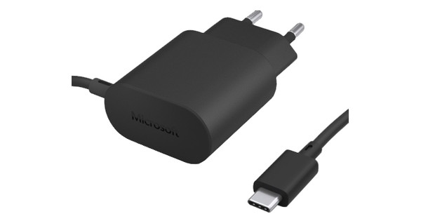 Microsoft USB-C Fast Charger AC-100E Zwart - Coolblue - Voor 23.59u ...