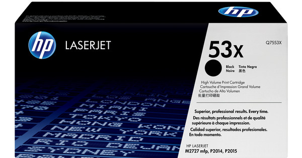 HP 53X LaserJet XL Toner Zwart (Q7553X) - Coolblue - Voor 23.59u ...