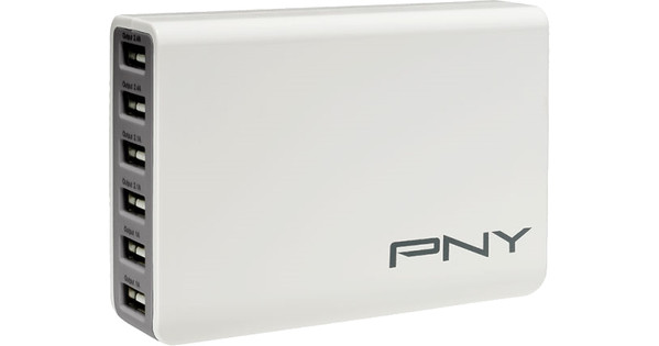 PNY Multi USB Charger 6 Ports - Coolblue - Voor 23.59u, morgen in huis