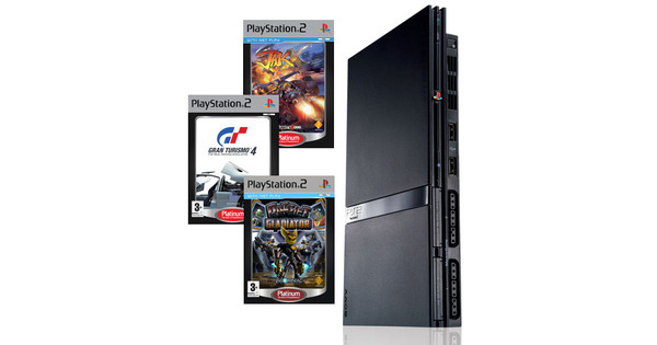 Sony PStwo Black + GT4 + JAK X + Ratchet Gladiator - Coolblue - Voor 23 ...