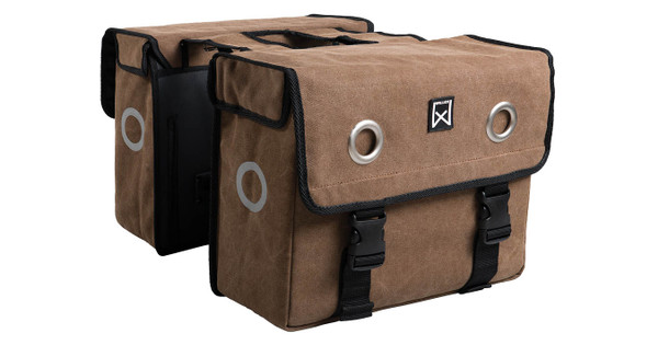 Willex Dubbele Canvas Tas 46L Bruin - Coolblue - Voor 23.59u, morgen in ...