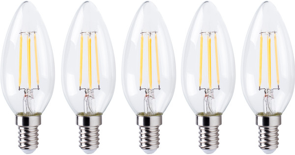 XQ LITE XQ1562 LED-Lamp Kaars E14 4W Dimbaar (5x) - Coolblue - Voor 23.59u, morgen in huis