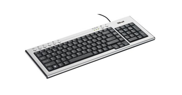 Trust Slimline Keyboard Aluminium KB-1800S Azerty - Coolblue - Voor 23 ...