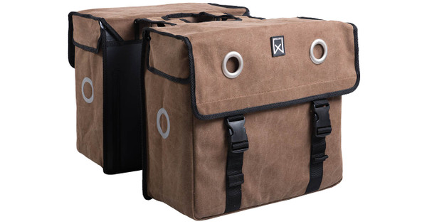 Willex Canvas Dubbele Tas 67L Bruin - Coolblue - Voor 23.59u, morgen in ...